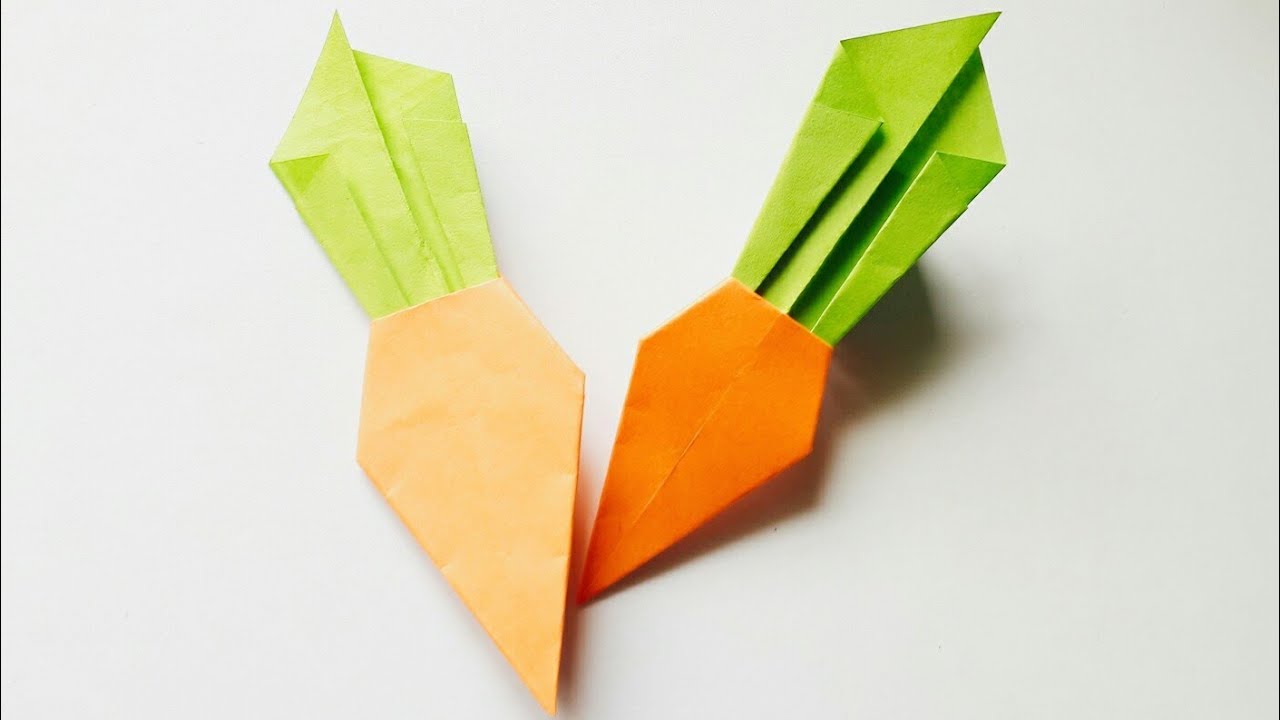 How to make easy DIY paper carrot - YouTube