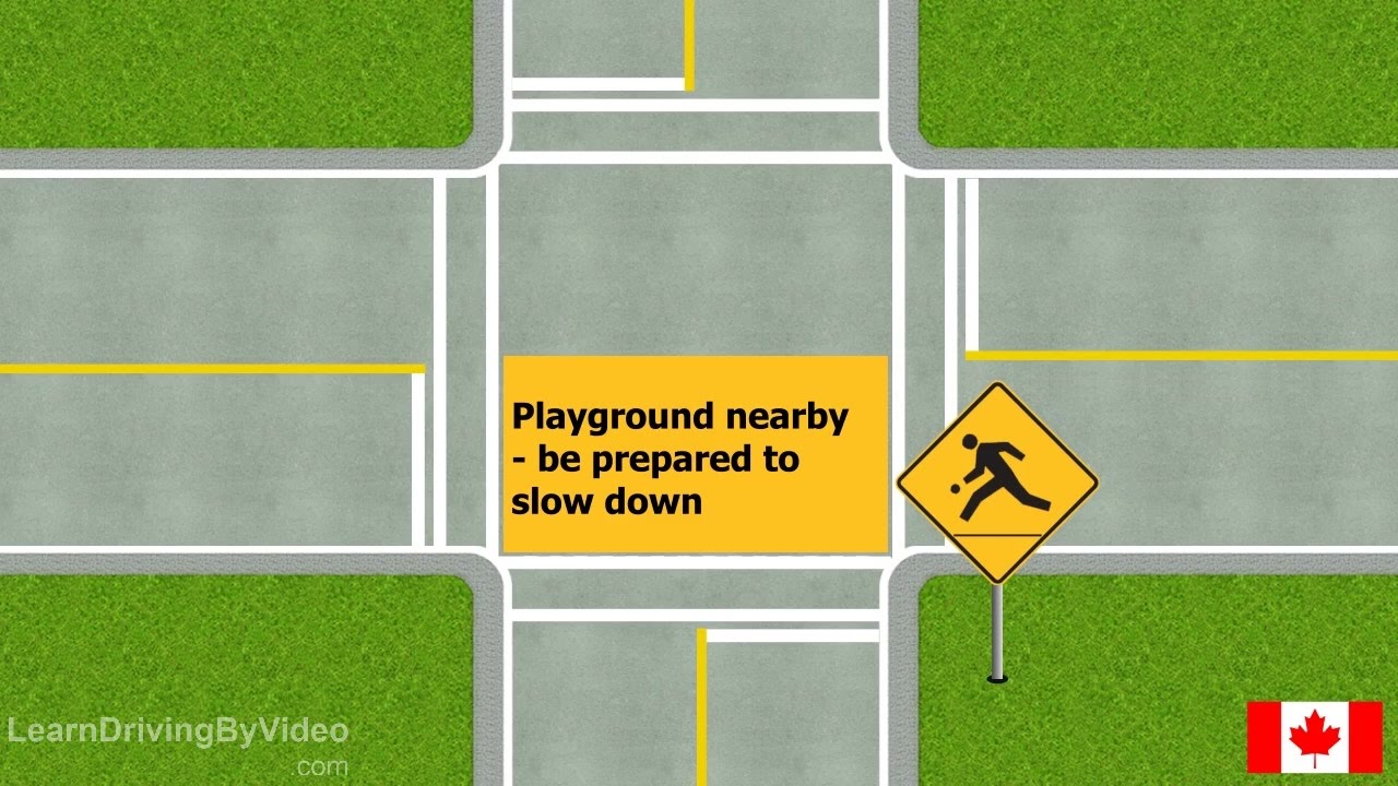 School Playground And Crosswalk Signs ALL in Canada - YouTube