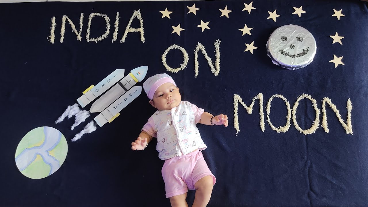 Chandrayaan 3 Theme Baby Photoshoot India On Moon Chandrayaan 3Moon chandrayaan-3-theme-baby-photoshoot-india-on-moon-chandrayaan-3moon