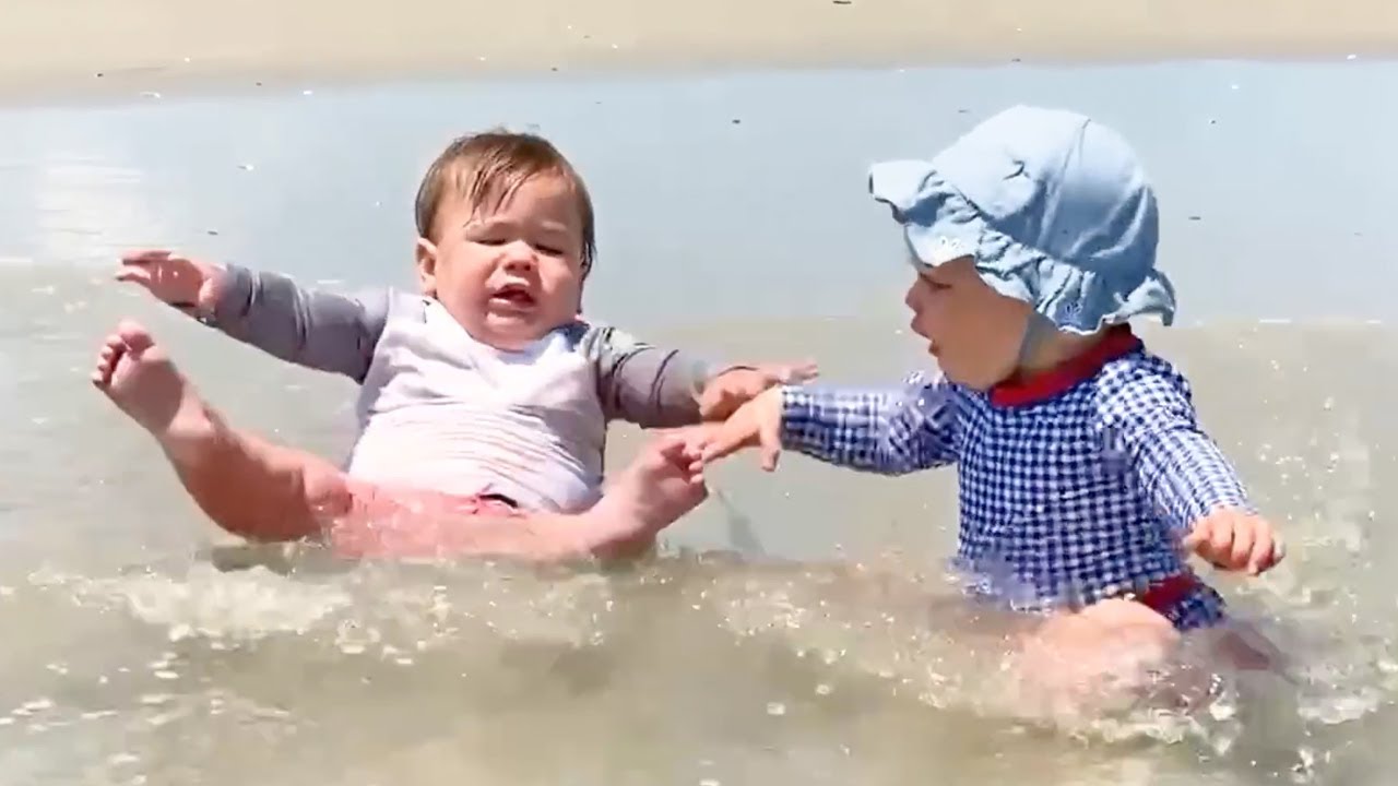 99% FAILS: Baby's Epic First Beach Adventure! Cutest Funniest Babies ...