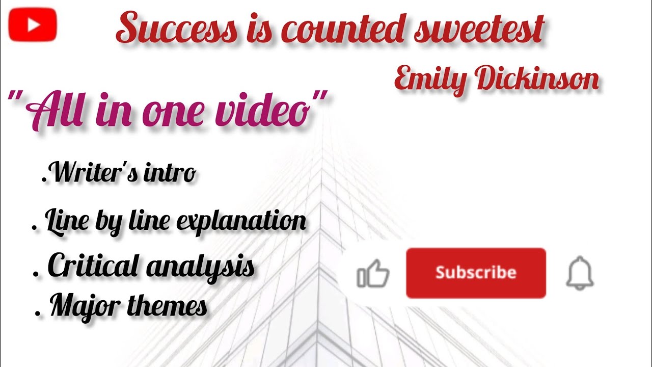 "Success is counted sweetest" by Emily Dickinson text&analysis |success ...