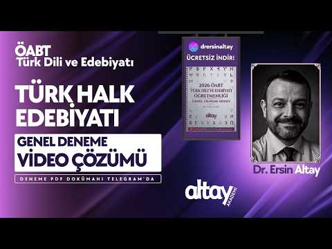ÖABT Türk Dili ve Edebiyatı Öğretmenliği–Genel Deneme Çözümleri-TÜRK HALK EDEBİYATI (16-25. Sorular)