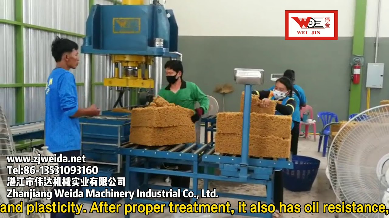 TSR natural rubber production line equipment process by Weida - YouTube