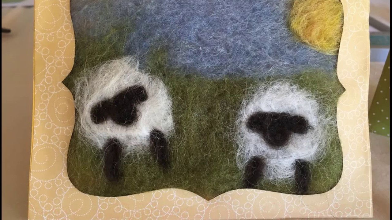 Needle Felted Greeting Card - YouTube
