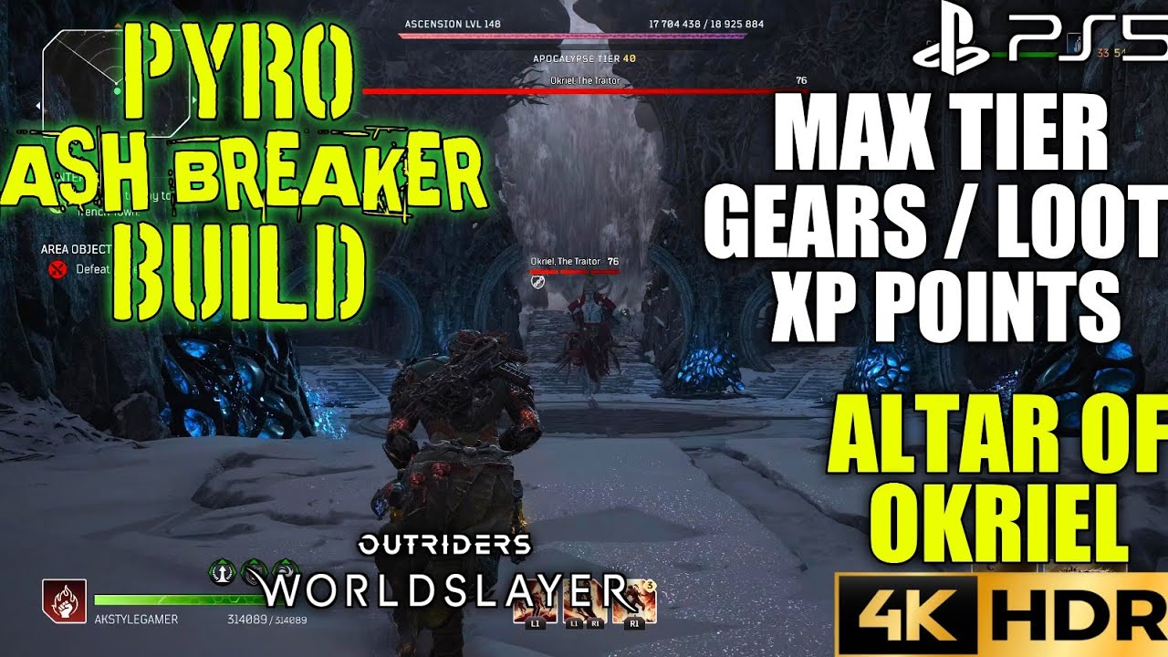 Altar of Okriel Pyromancer Ash Breaker Build OUTRIDERS WORLDSLAYER ...