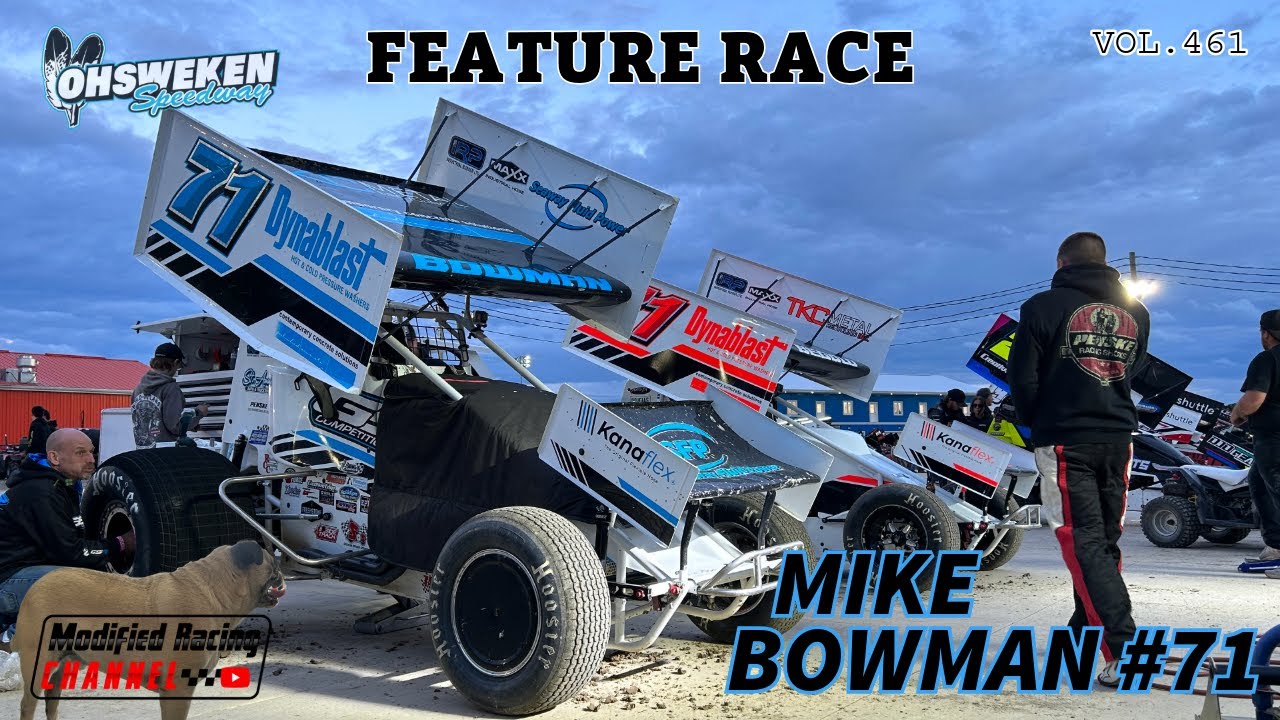 360 main event onboard with Mike Bowman #MBR71 #ohswekenspeedway - YouTube