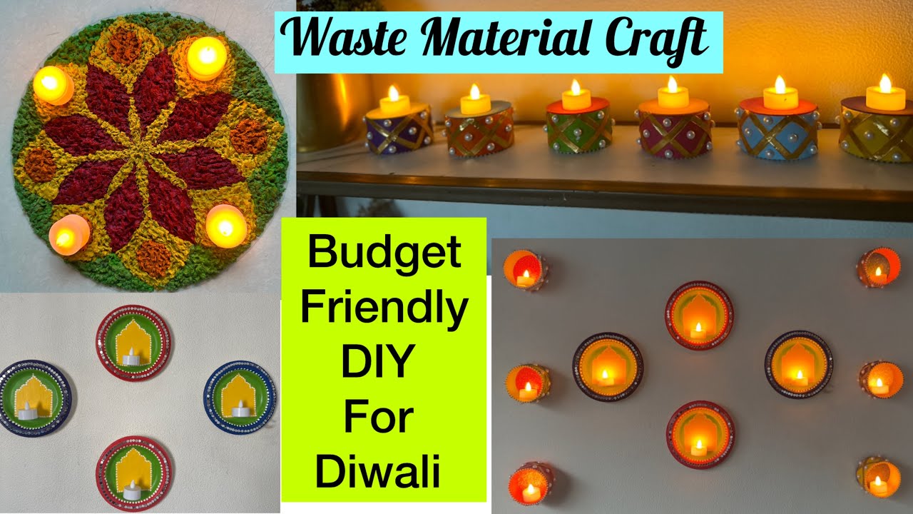 Waste Material से बनाया Diwaliके लिए Decorations | DIY Home Decor Using ...