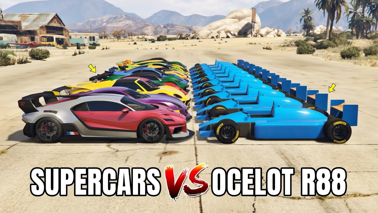 GTA 5 ONLINE - OCELOT R88 VS SUPERCARS PART#01 (WHICH IS FASTEST ...