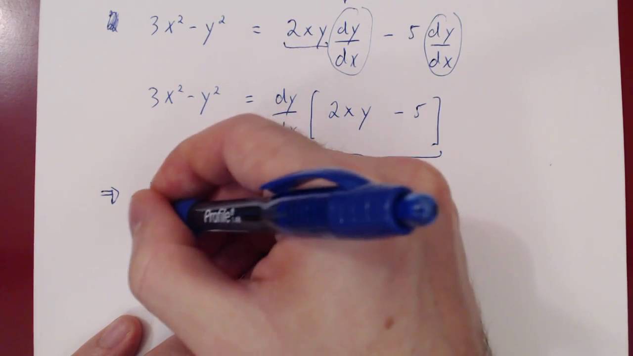 Implicit Differentiation - Part 2 - YouTube