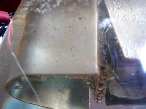 HHO cell - Paramagnetic oxygen in water - test 2 - YouTube