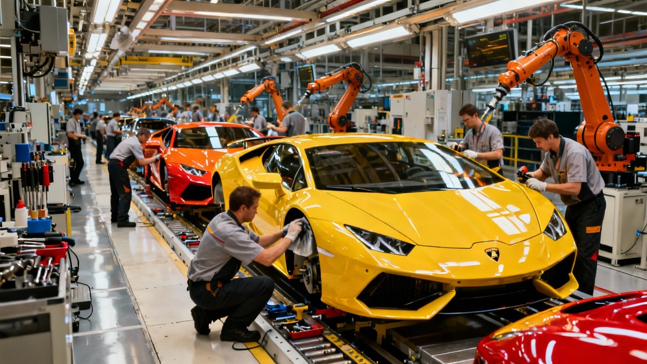 How Lamborghini Cars are Made in Factory - YouTube