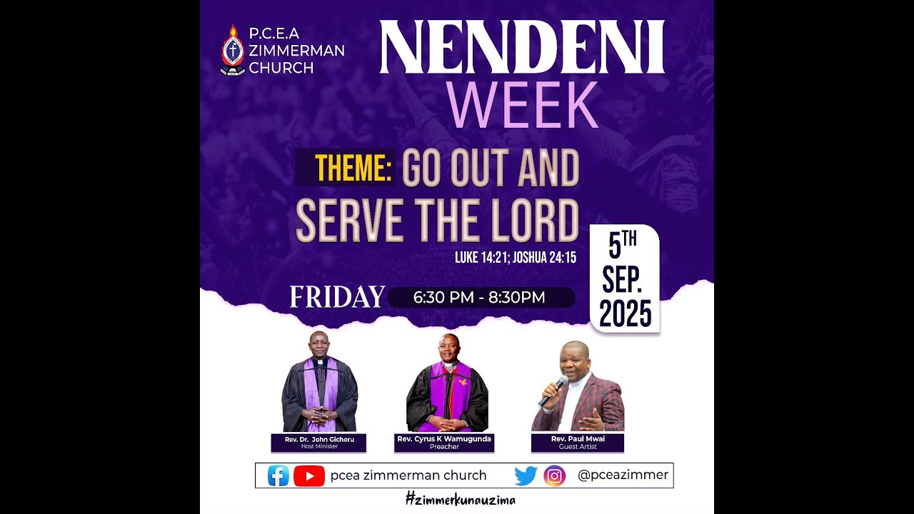 FRIDAY 5TH SEPTEMBER 2025 NENDENI MISSION WEEK - YouTube