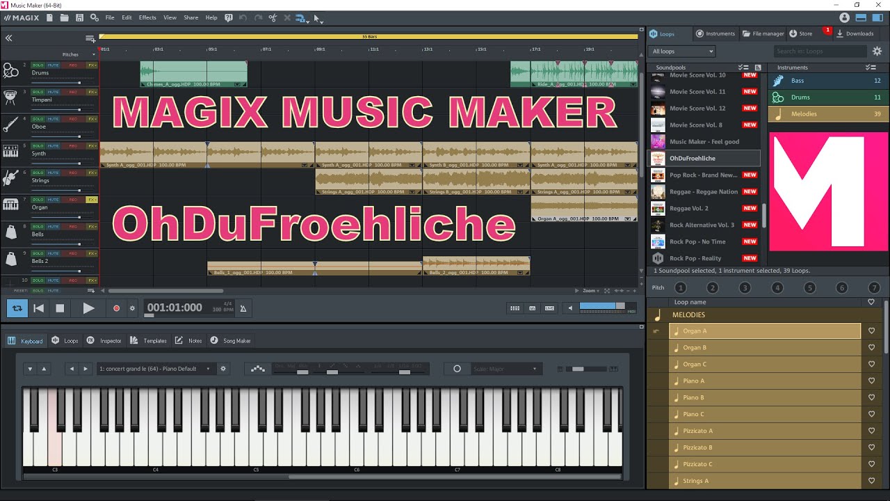 Magix Music Maker - OhDuFroehliche - A new Soundpool - YouTube