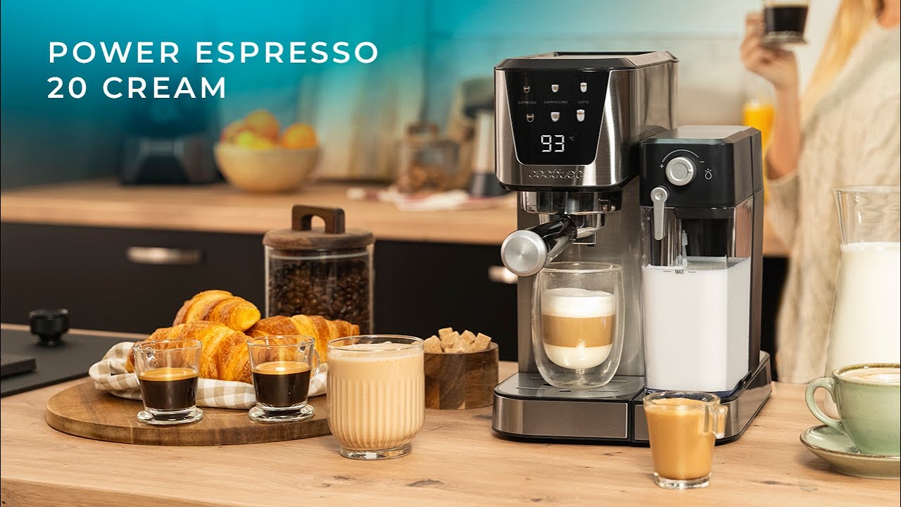 Semi-automatic coffee machine Power Espresso 20 Cream - YouTube