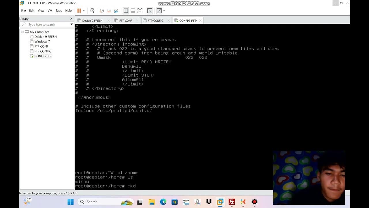 CARA INSTALL FTP DI VMWARE - YouTube