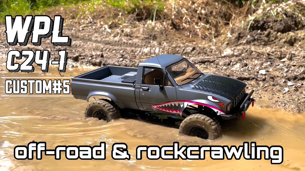RCクローラーWPL C24-1カスタム#5 ステッカーチューン/組み立て メカどノーマル走行PV - YouTube