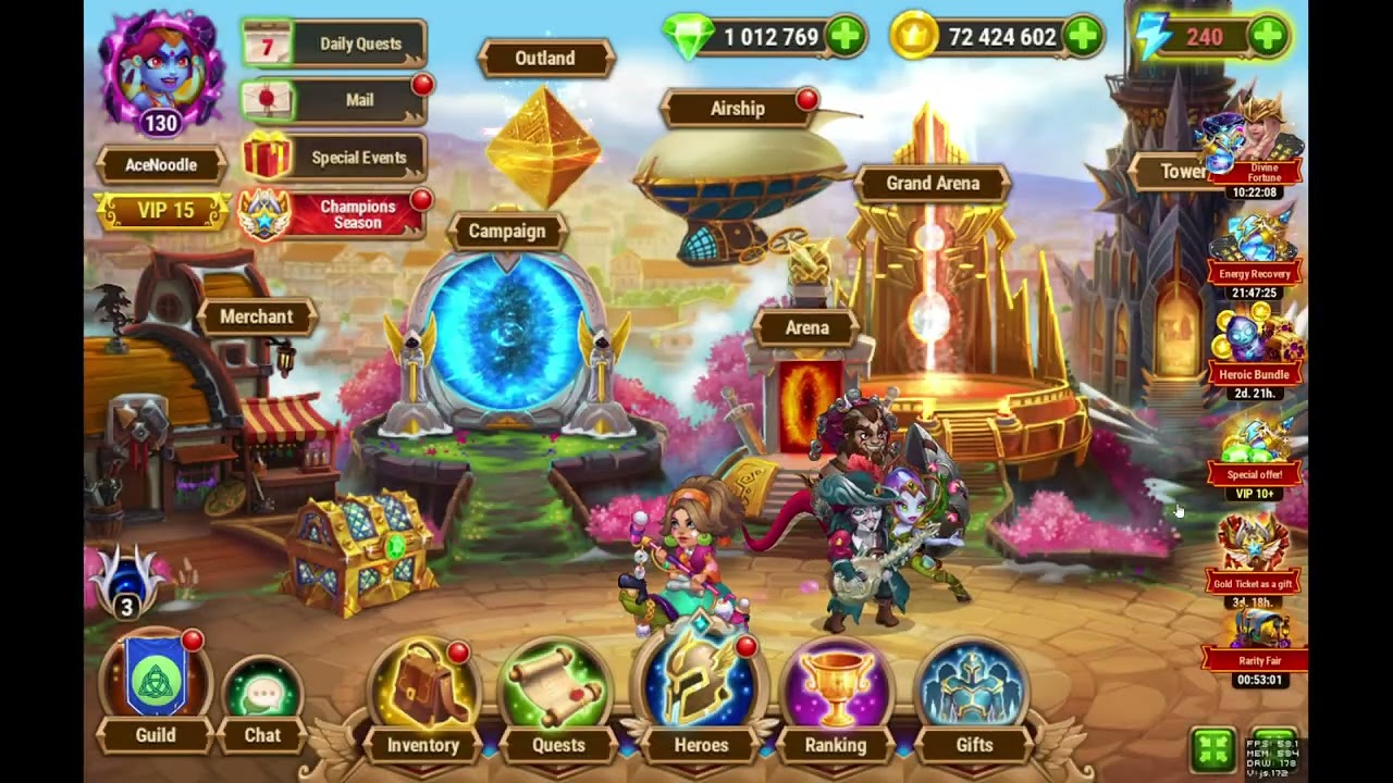 Hero Wars: Glitch with Gift of the Dominion - YouTube