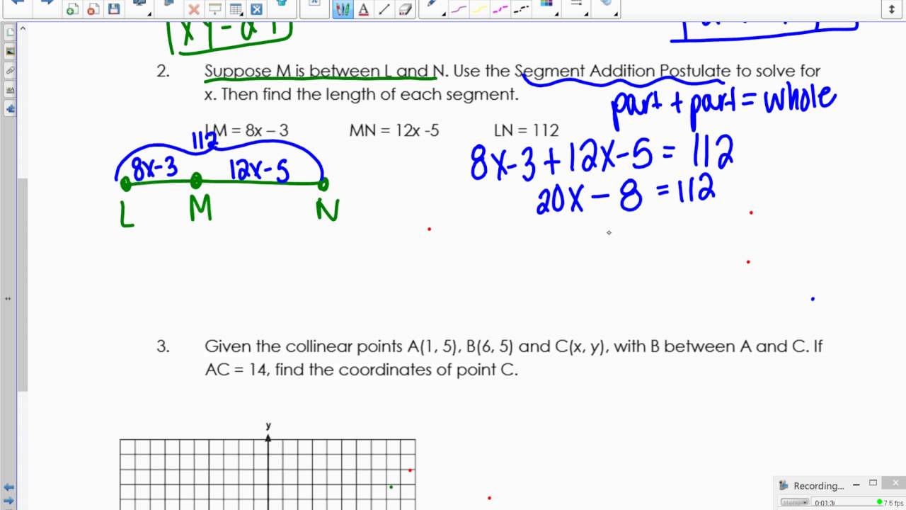 Segments Practice Problem #2 - YouTube