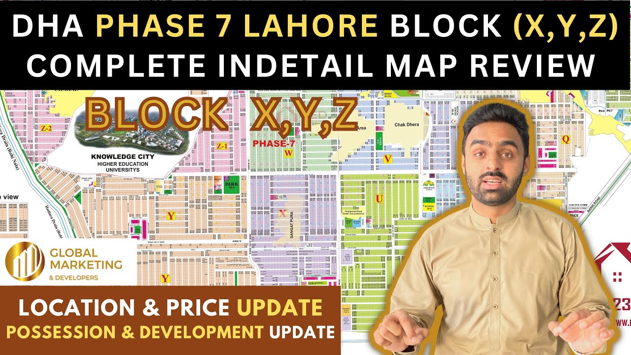 DHA Lahore Phase 7 Review: Block X, Y, Z with Map, Plot Prices ...