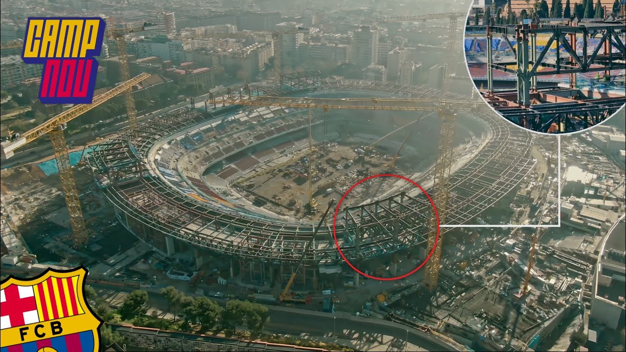 New Camp Nou Construction Update : Upper Levels & Facade Progress ...