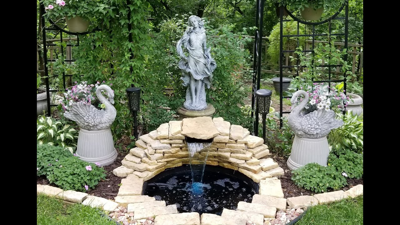 How to build a waterfall for your small pond - YouTube