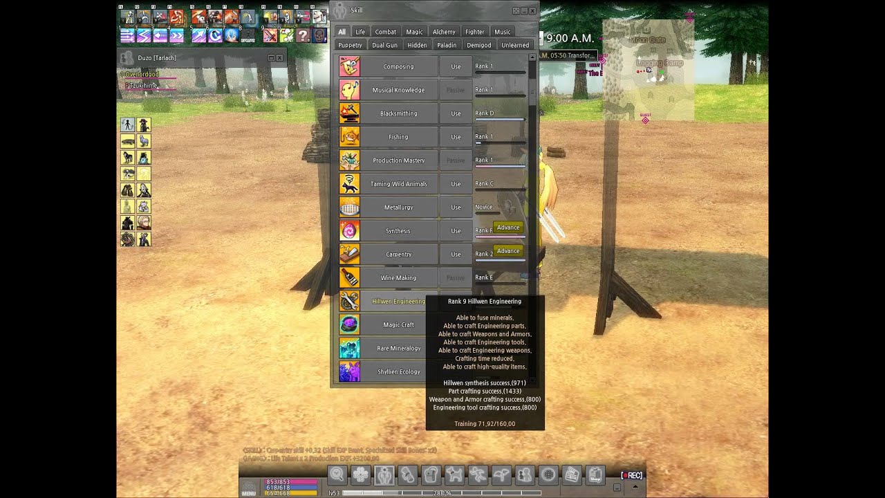 Mabinogi - Rank 1 Carpentry FINALLY! - YouTube