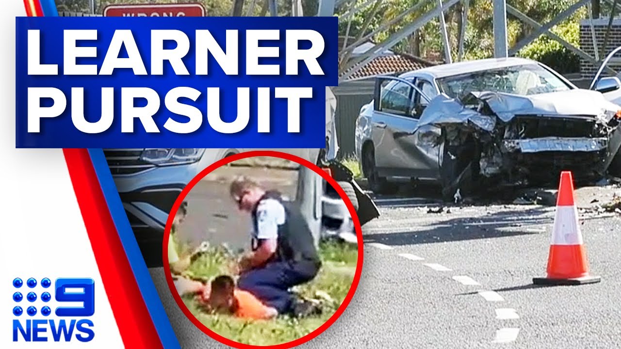 Learner driver smashes into traffic lights, allegedly tries to escape ...