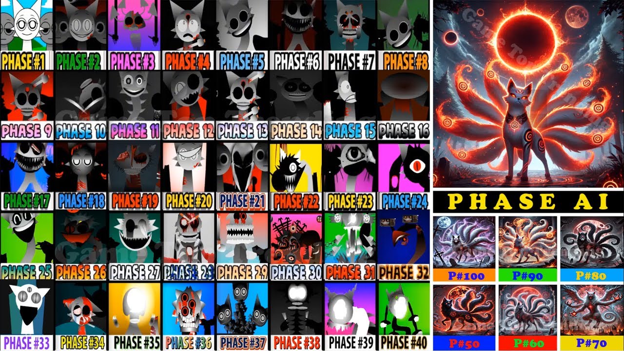 Incredibox Sprunki-Mix All Phases | Phase 10-20 VS Phase 40 VS phase 70 ...