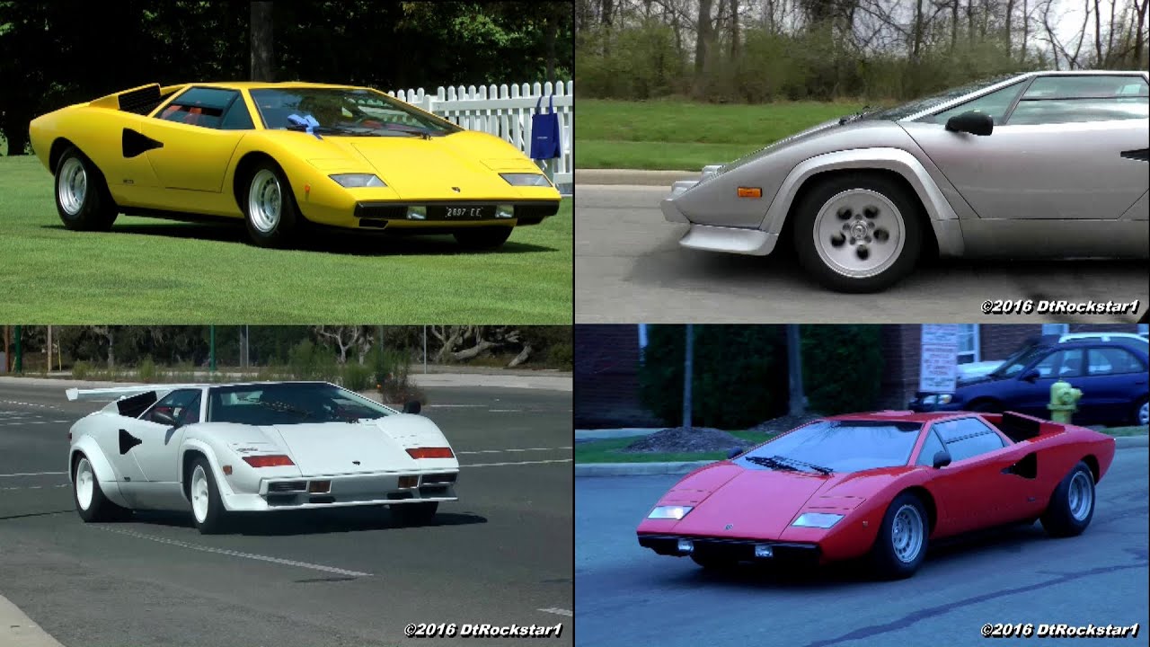 Lamborghini Countach Compilation: 5 Minutes of Pure Sound! - YouTube