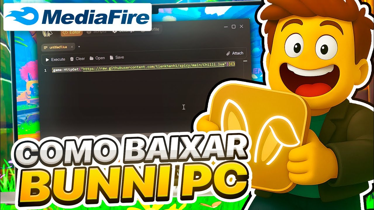 COMO BAIXAR EXECUTOR DE PC BUNNI E COLOCAR SCRIPT NO ROBLOX! - YouTube