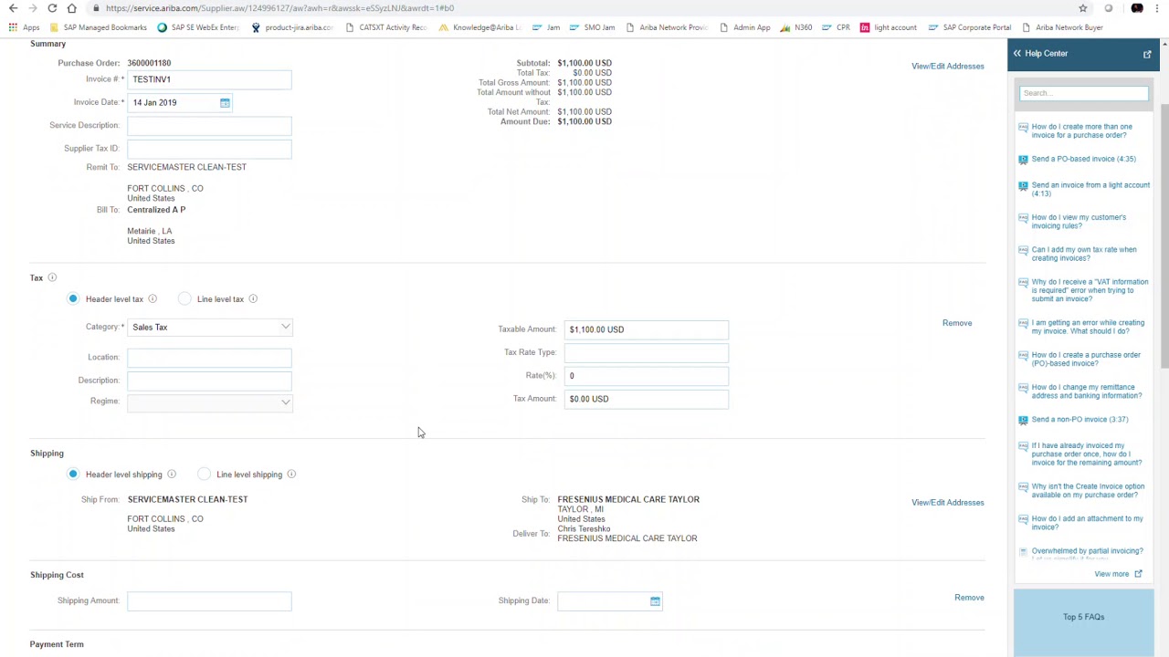 Creating and Invoice via PO flip - YouTube