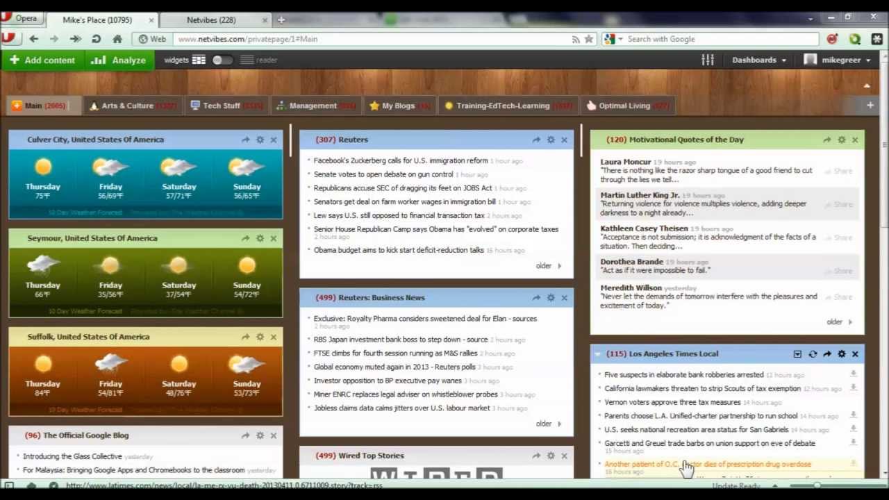 Video Tour of Netvibes: A Power Tool for Self-Directed Learning ...