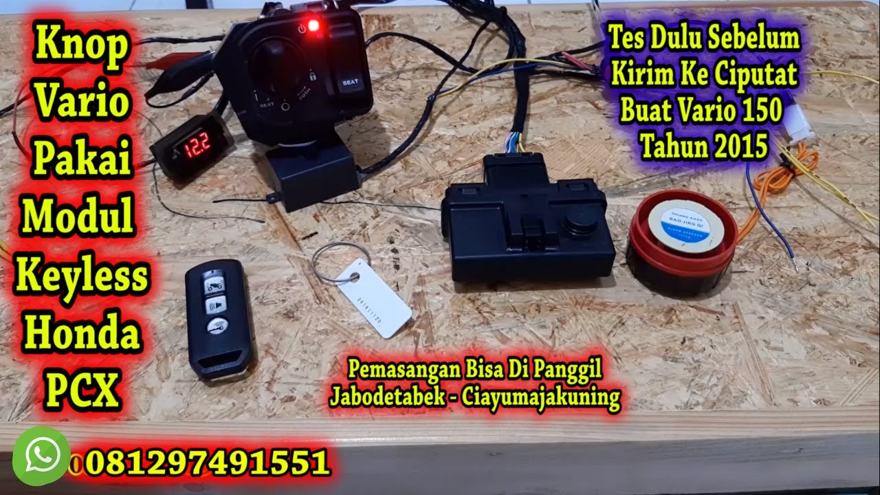 Knop vario pakai modul keyless honda PCX kirim ke ciputat bisa juga ...