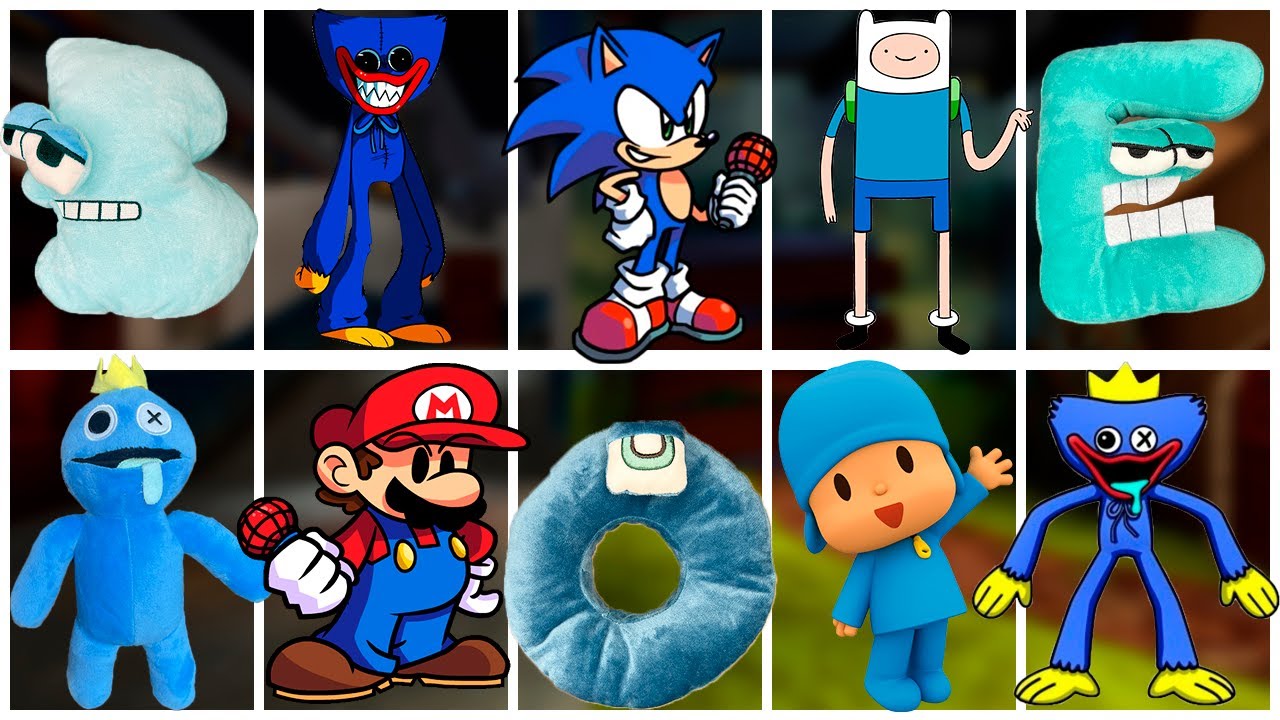 Alphabet Lore B Plush But All Blue Characters Join - YouTube