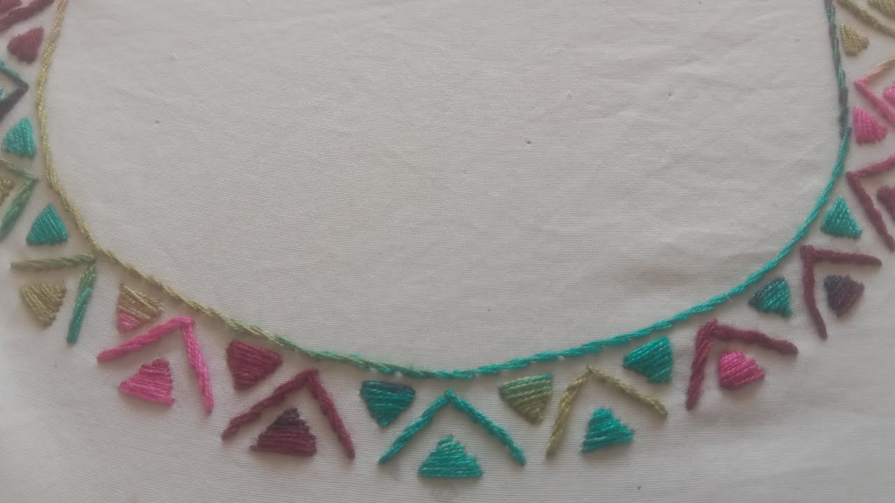 DIY..paka tanka#hand embroidery 🪡#new neck design #trendding - YouTube