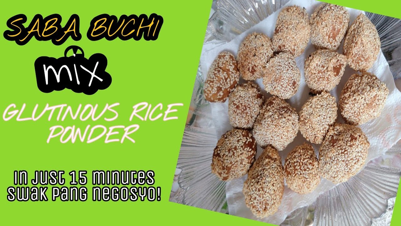 SABA BUCHI MIX GLUTINOUS RICE POWDER in just 15munites /How to make ...
