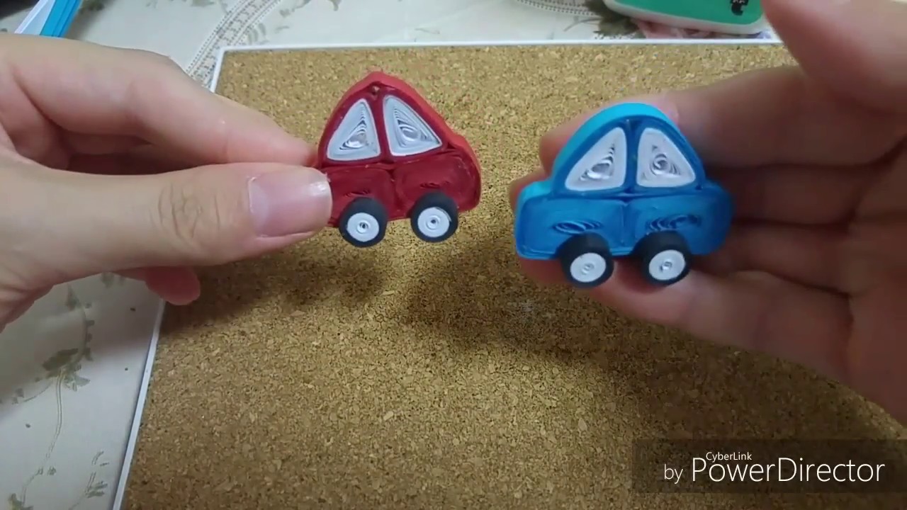 Quilling | Oyuncak Araba yapımı- DIY quilling car tutorial - YouTube