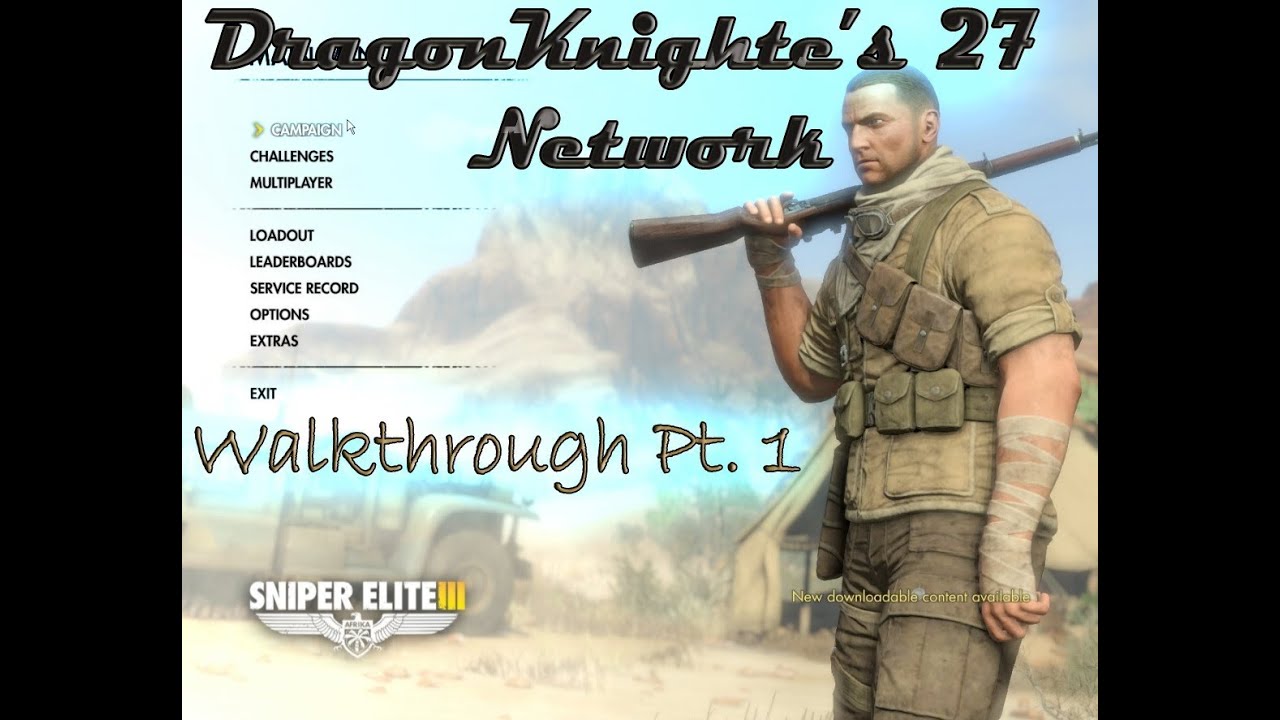 Sniper Elite V3 Walkthrough Part 1 - YouTube