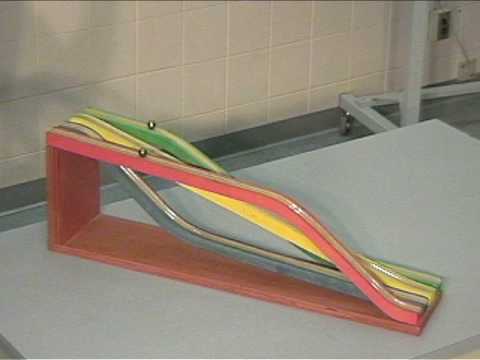 Balls rolling down different shaped tracks - YouTube