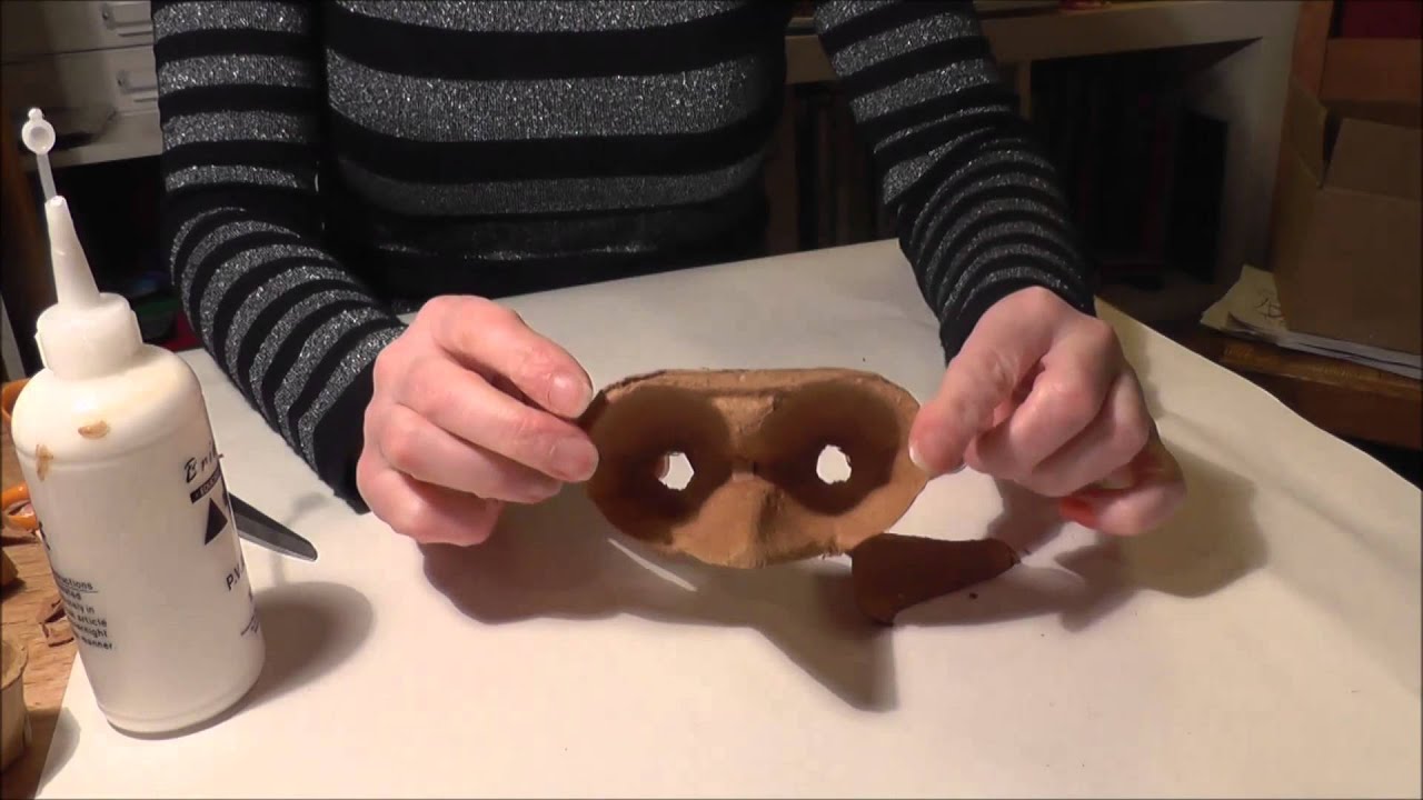 How To Make a Bird Mask Using Egg Boxes/Cartons - YouTube