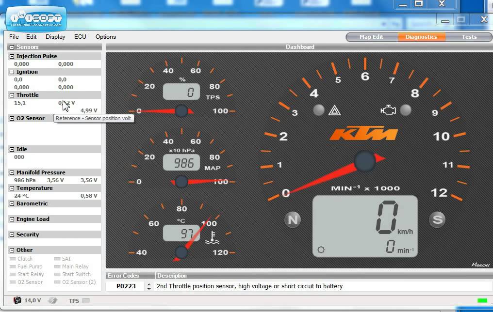 0.60 Tune Ecu KTM 990 - YouTube