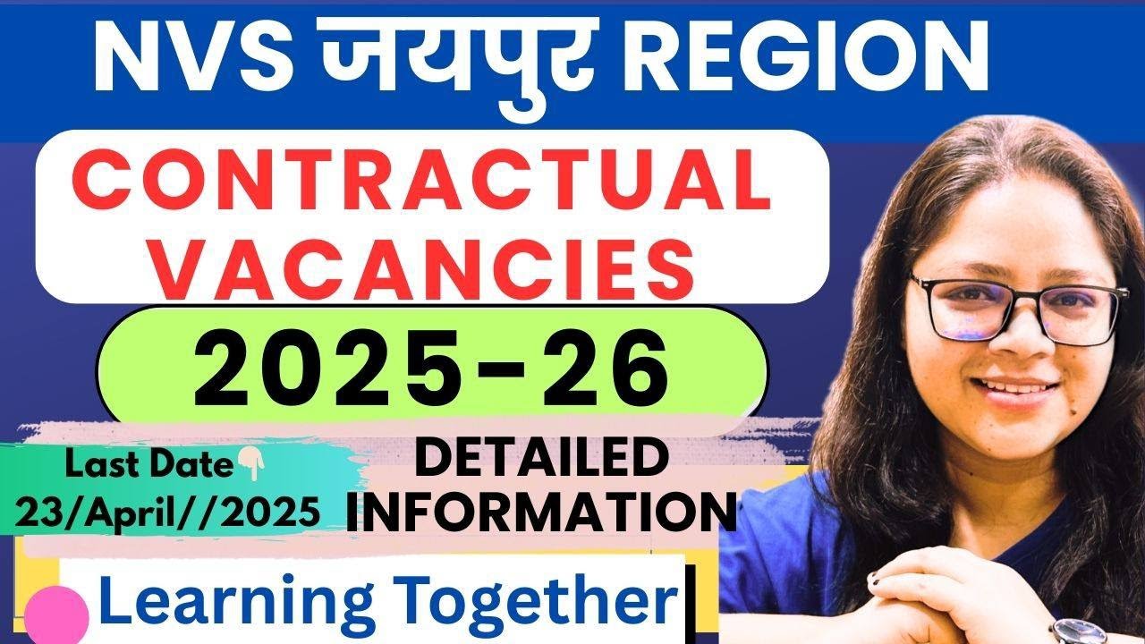 NVS JAIPUR Region 📍NVS Teaching Recruitment 2025-26 🎓 | TGT, PGT & More ...