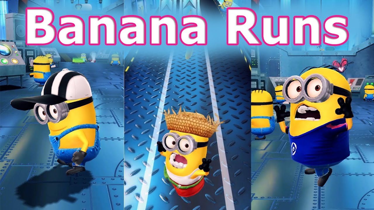 Banana Run - Which Minion is Faster? | Kevin & Stewart & Bob - YouTube