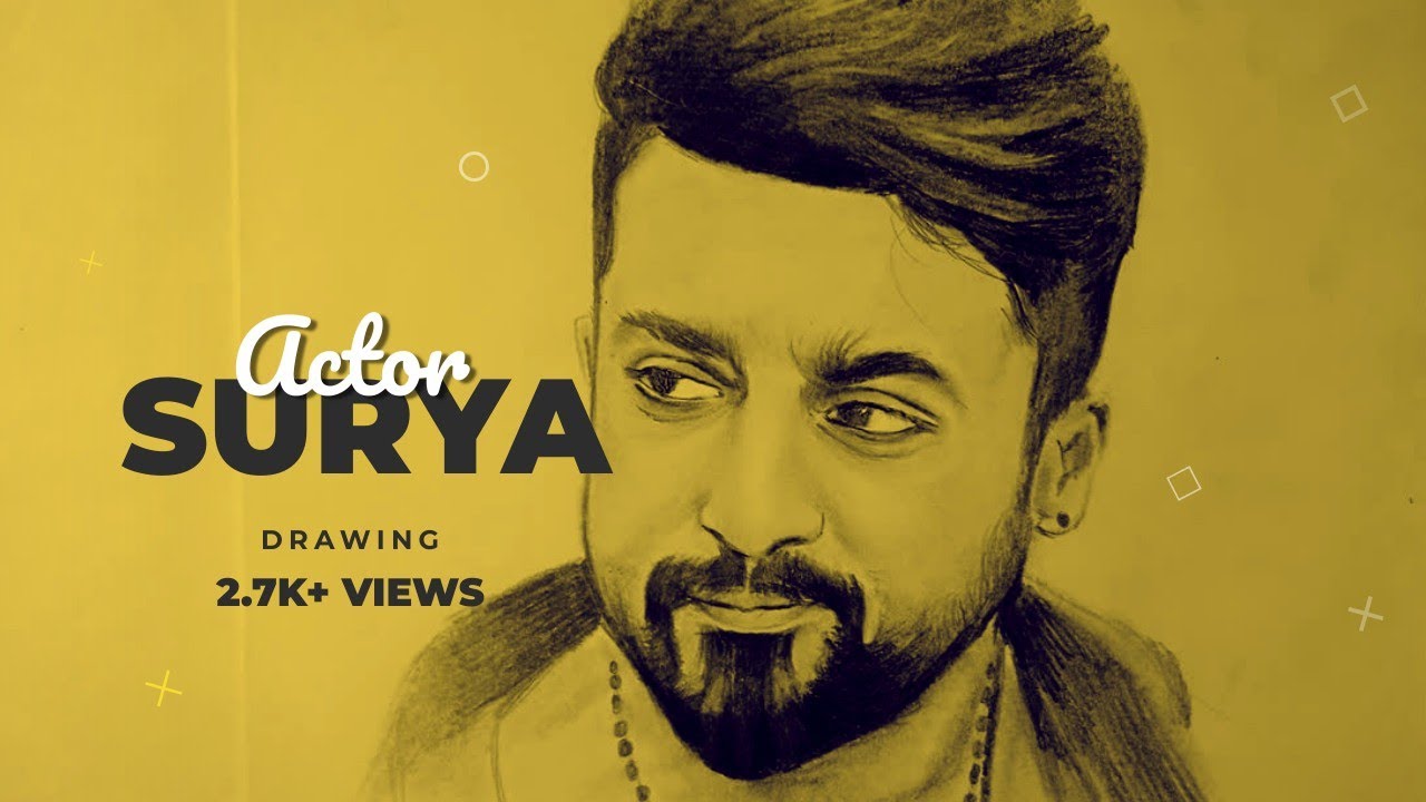 Actor Surya Drawing | easy steps | Avinash - YouTube