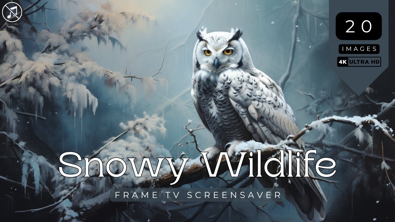 Snowy Wildlife: Still Moments | 4K Screensaver | Frame TV | Art for TV | Digital Art | No Music ...