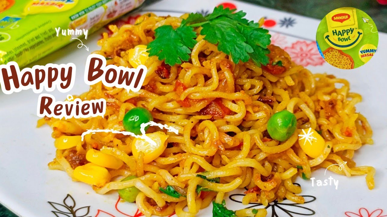 Reviewing Maggi Happy Bowl noodles🍜| Bacho ka favourite♥️|Happy bowl ...