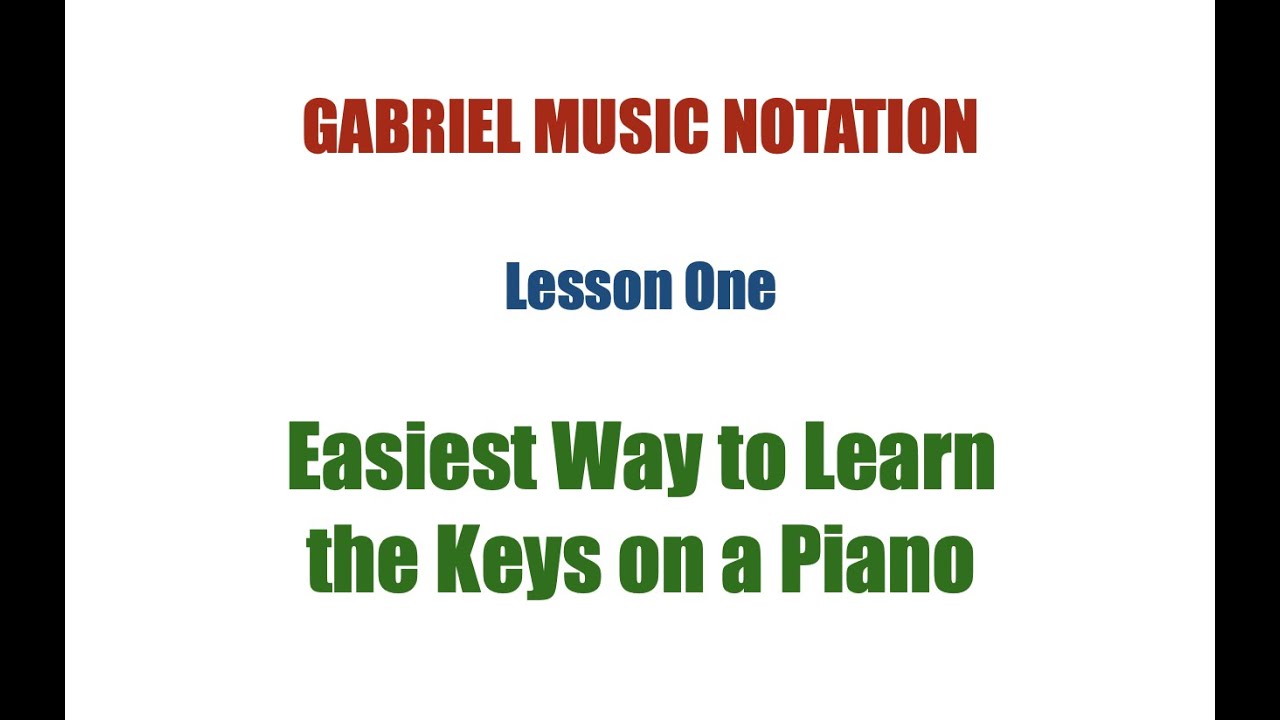 All Keys Are Easy: Gabriel Music Notation - YouTube