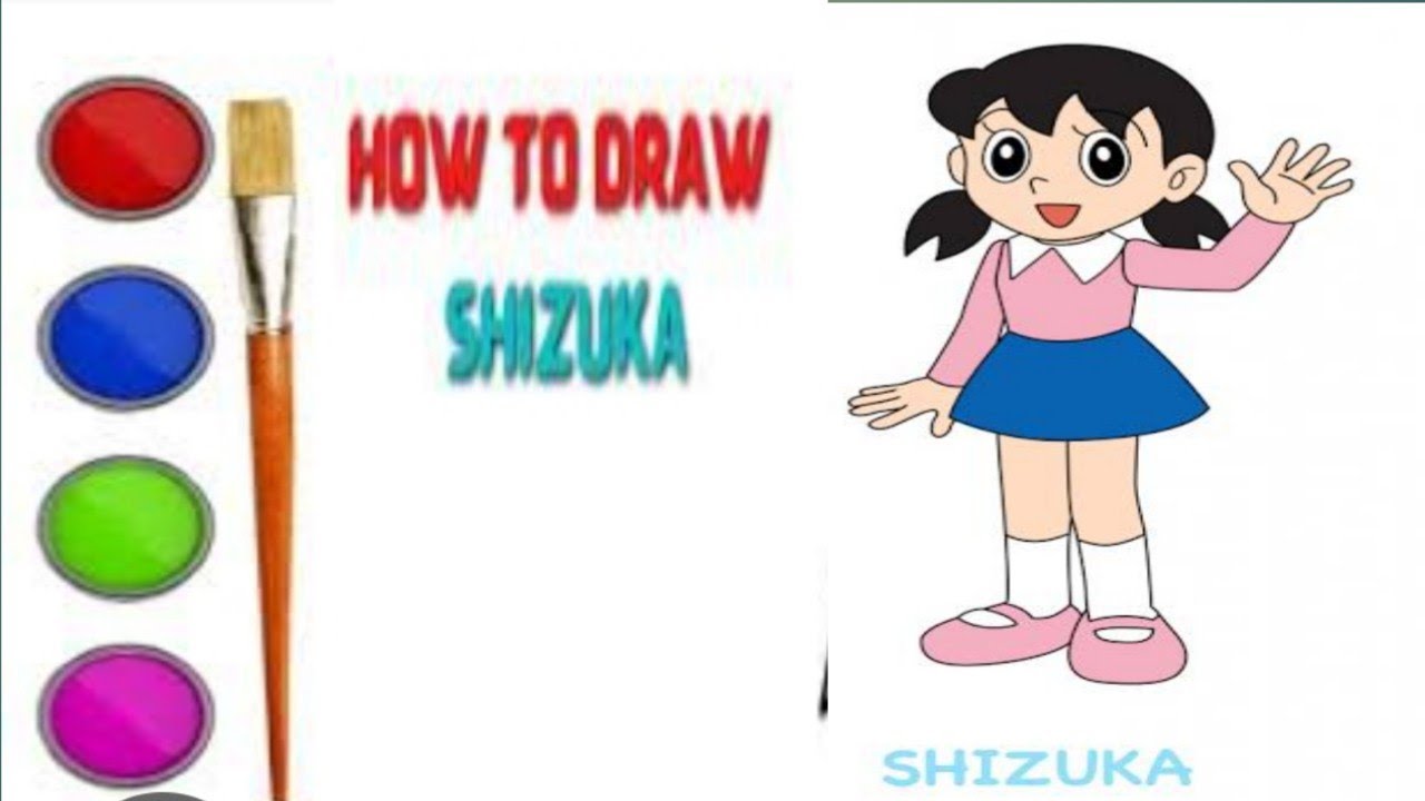 How to Draw Shizuka from Doraemon step by step easy | Drawing | - YouTube
