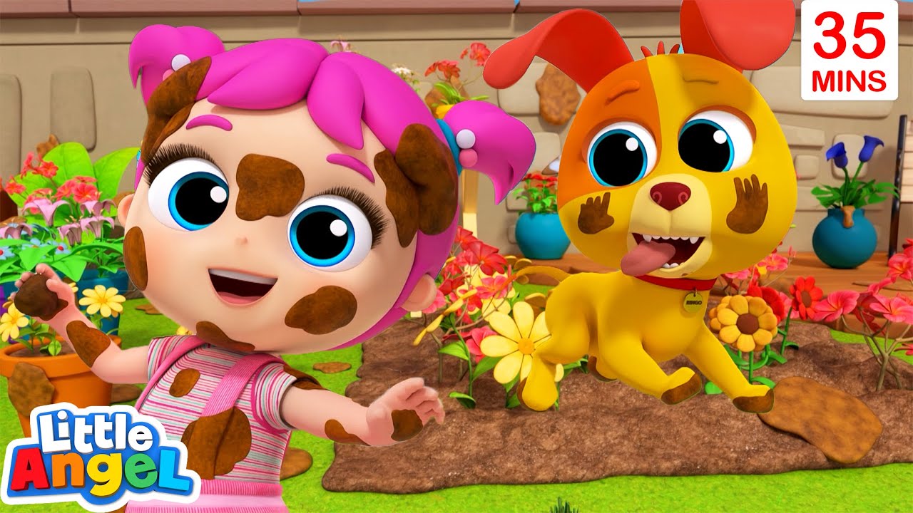 Jill Can Have Fun in the Mud! | Jill's Playtime | Little Angel Kids ...