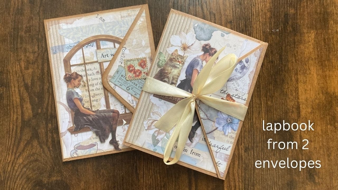 Easy 2 Envelope Lapbook (Junk Journal Style) - Spunky Misfit Girl - YouTube